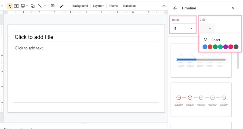 How To Use The Google Slides In Making A Timeline